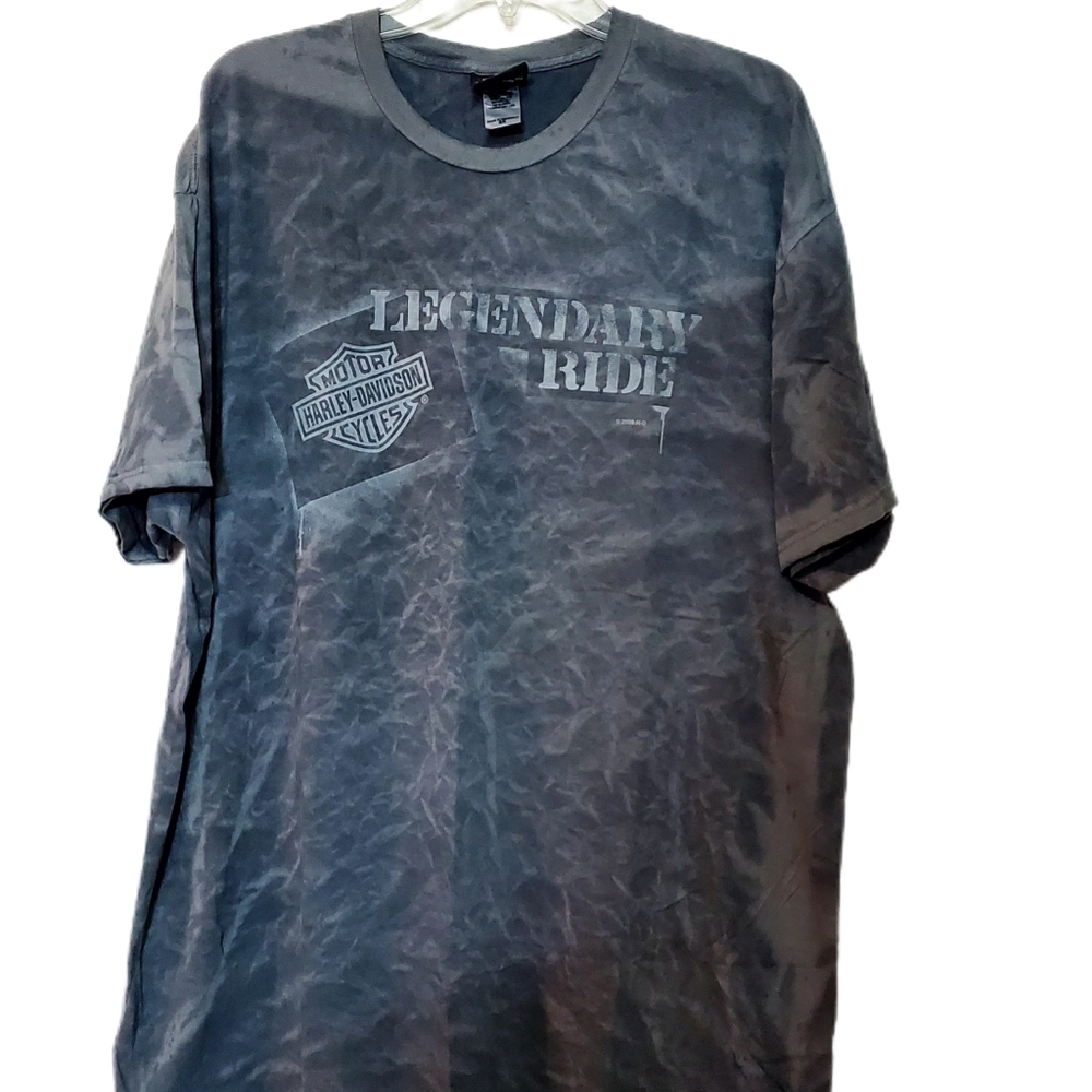 Harley Davidson Men's T-Shirt Gray Stonewashed Xxl Mt… - Gem